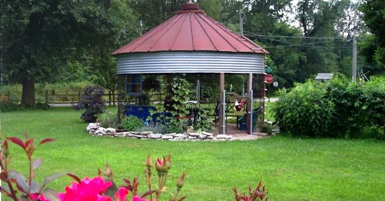 How to make a garden gazebo from an old corncrib | Flea Market Gardening